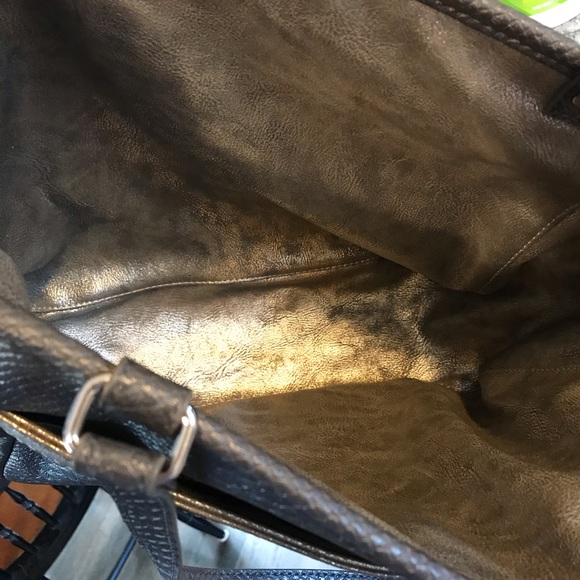 thirty-one | Bags | Thirtyone Townsfair Reversible Tote Gray Leather ...